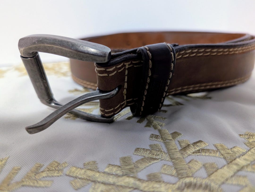 CE Schmidt Workwear Genuine Brown Leather Belt 45" Total Length - Etsy