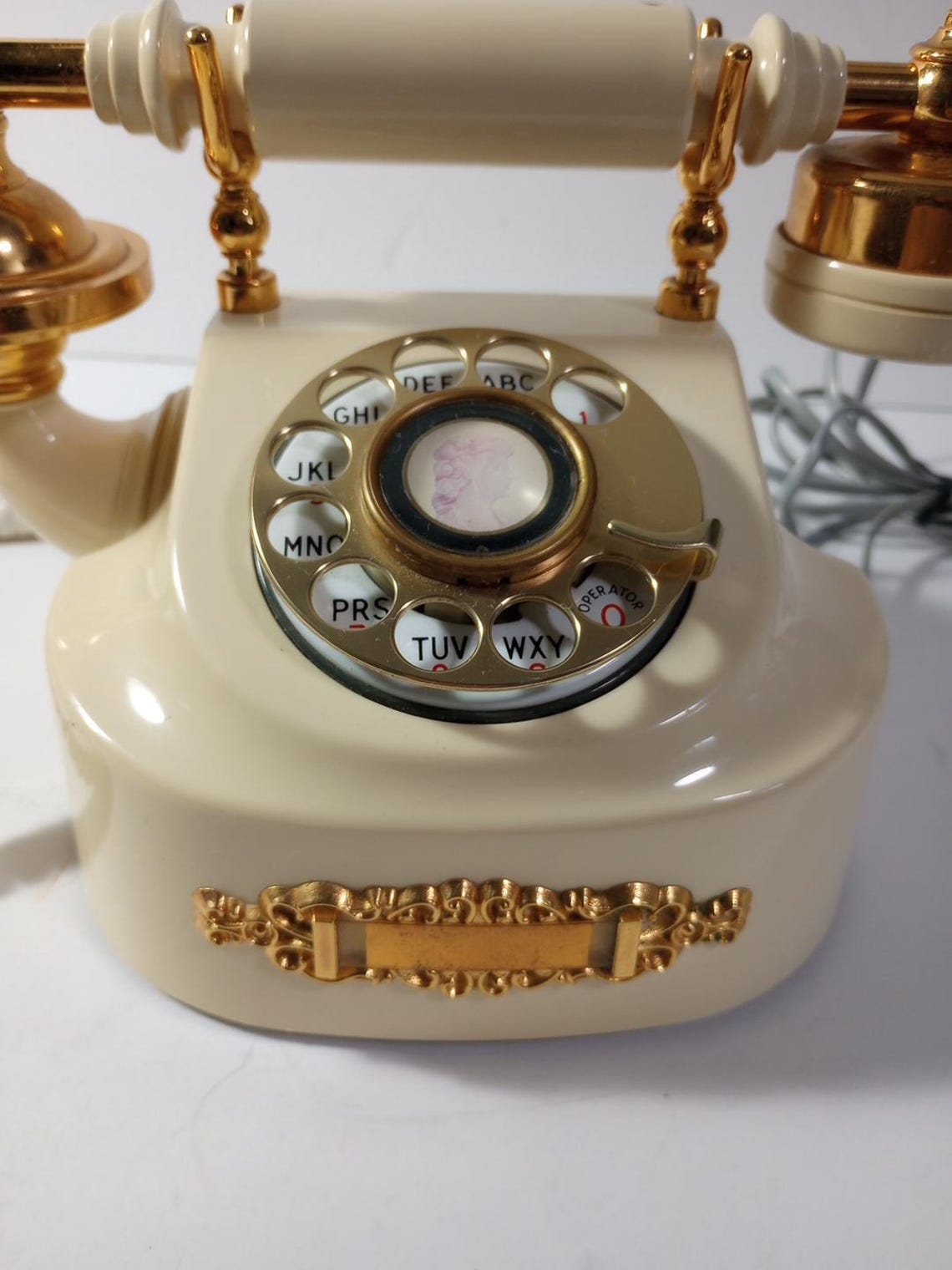 Vintage French Art Deco 1970s Rotary Dial Princess Cradle Receiver ...