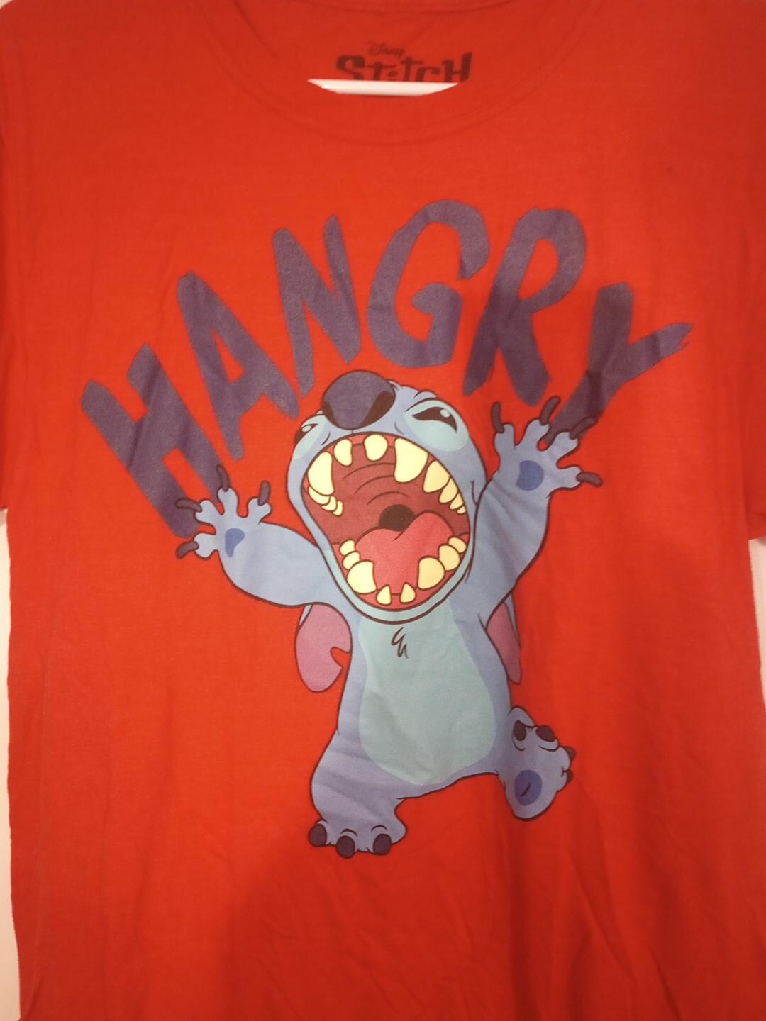 Disney Lilo & Stitch Hungry Stitch Graphic T-shirt Adult Medium Red Short Sleeve - Etsy