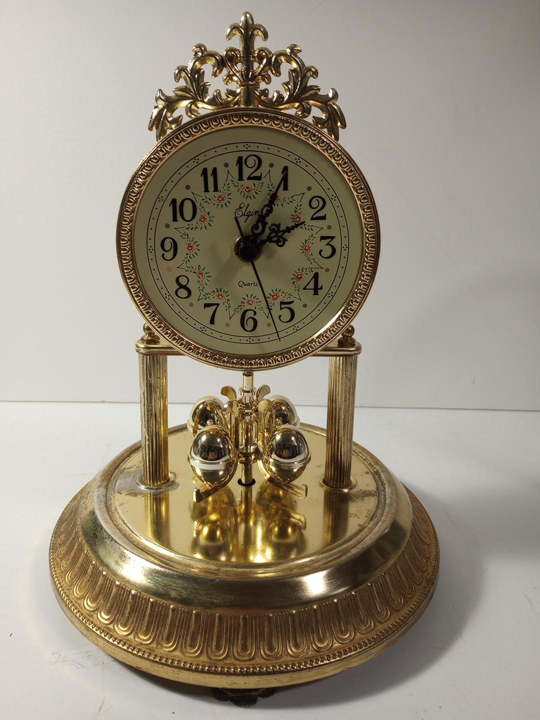 Vintage Elgin Clock With Glass Dome Cover Read Description - Etsy