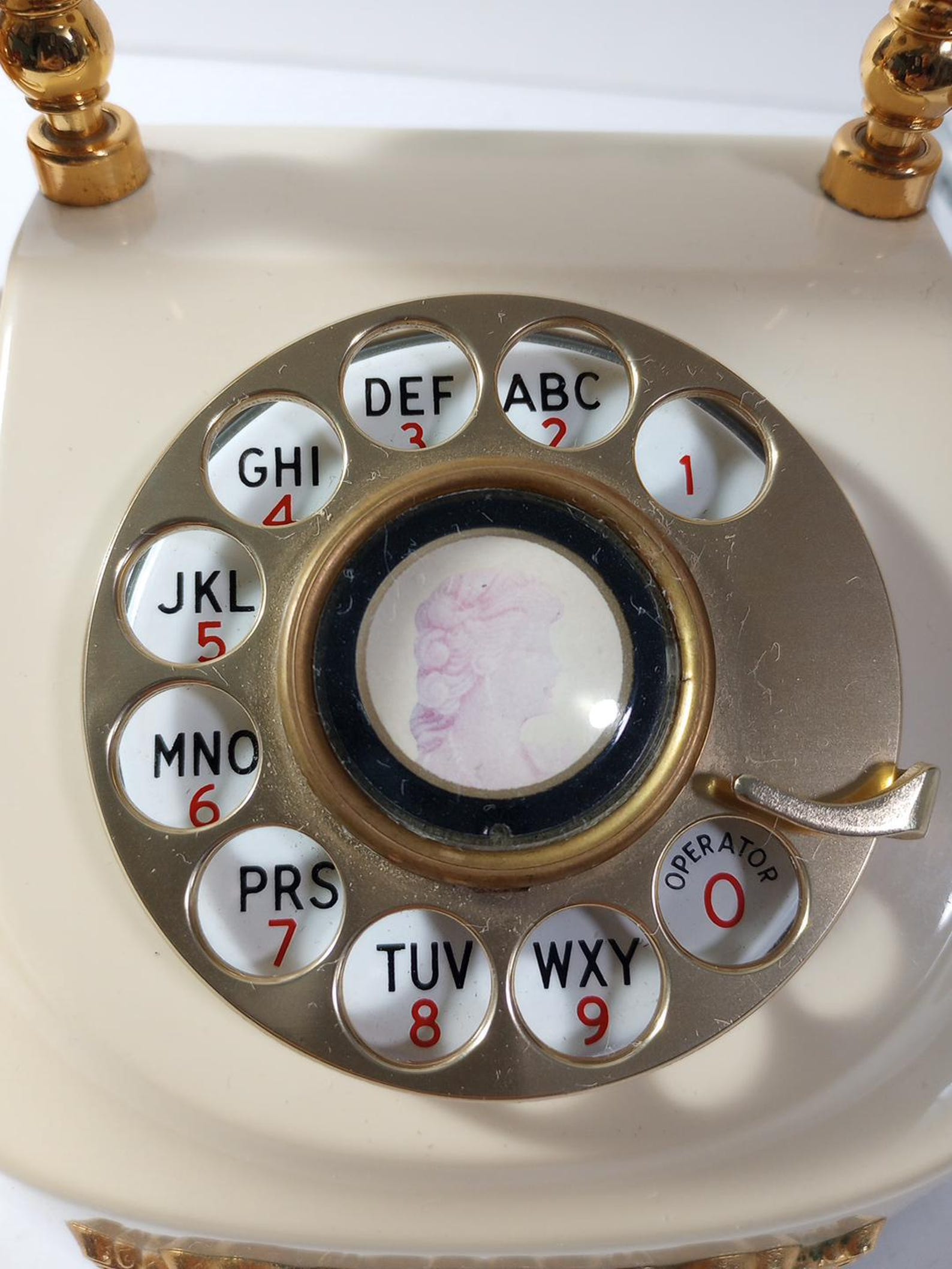 Vintage French Art Deco 1970s Rotary Dial Princess Cradle Receiver ...