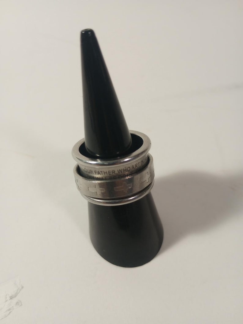 Our Father Lord's Prayer Stainless Steel Double Ring Size 8 - Etsy