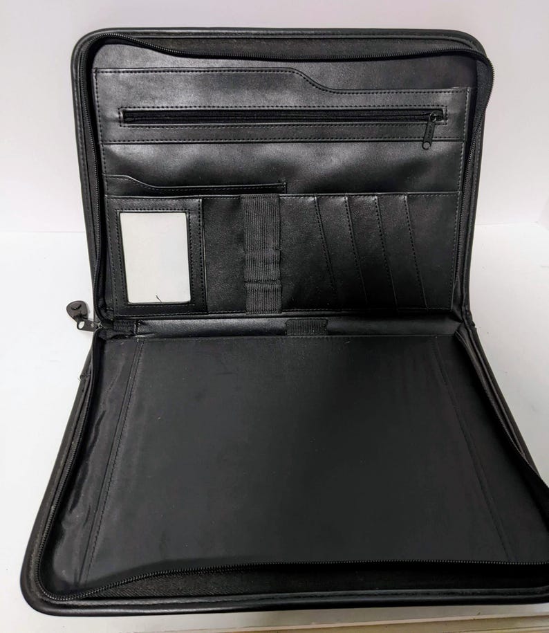 Gemline Leather Portfolio Travel Planner Zip Around Case International ...