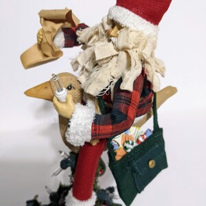 Santa Claus Riding the Christmas Goose Rare Vintage Playful Lighted ...