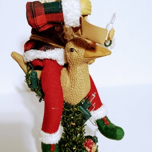 Santa Claus Riding the Christmas Goose Rare Vintage Playful Lighted ...