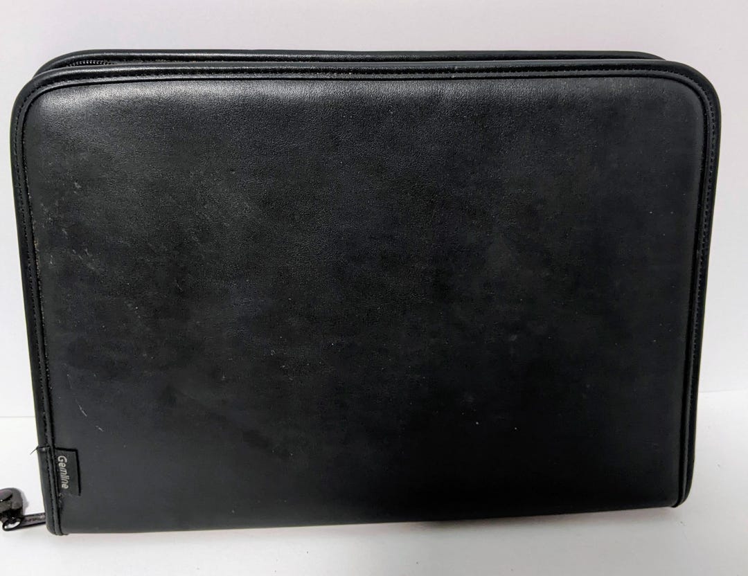 Gemline Leather Portfolio Travel Planner Zip Around Case International ...