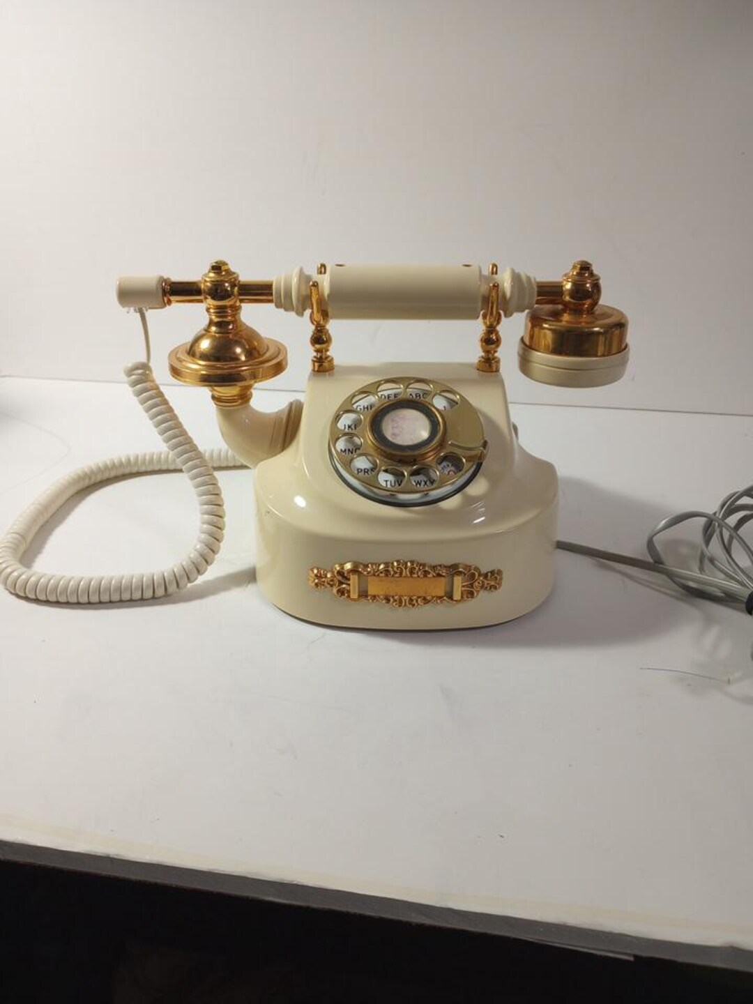 Vintage French Art Deco 1970s Rotary Dial Princess Cradle Receiver ...