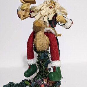 Santa Claus Riding the Christmas Goose Rare Vintage Playful Lighted ...