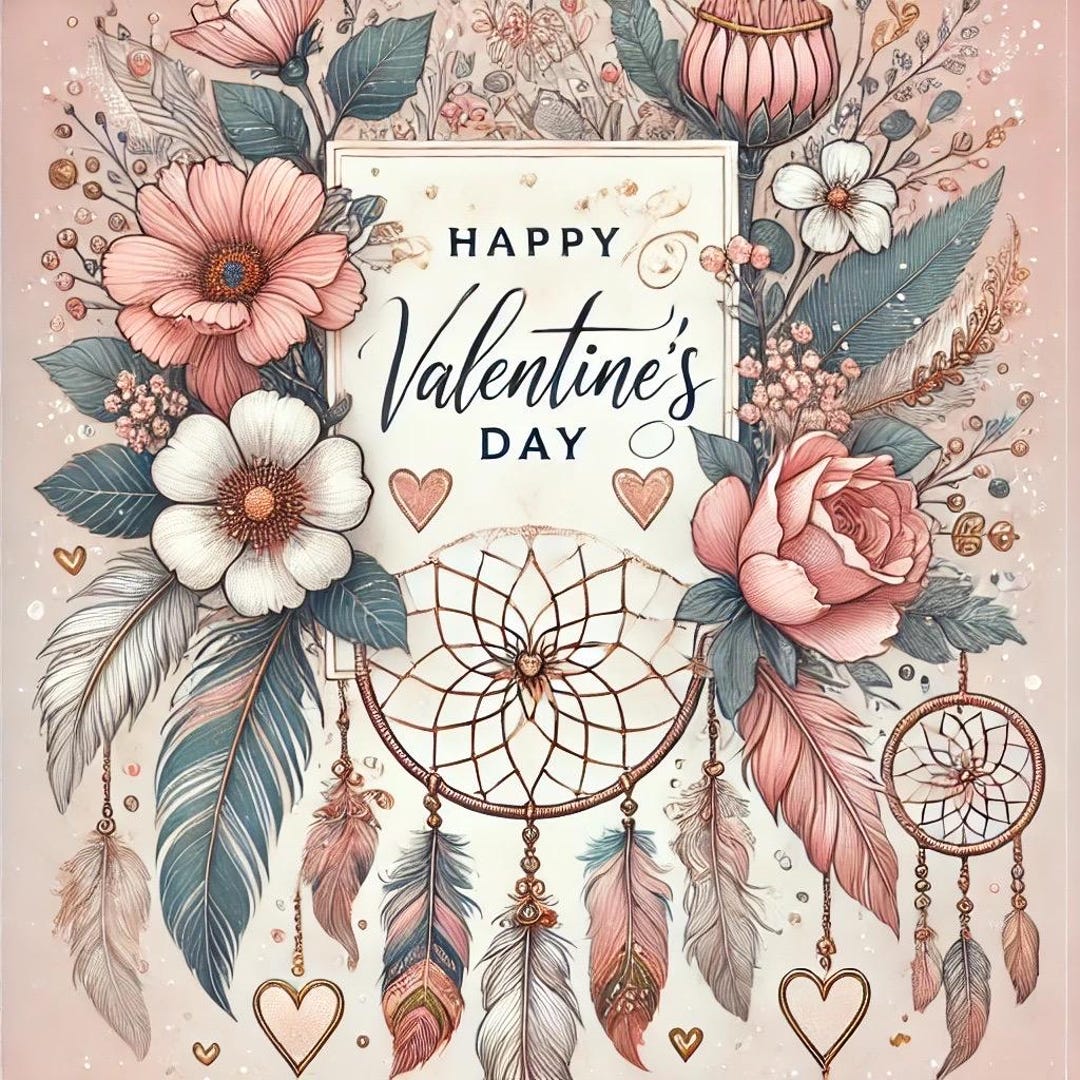 Boho Valentine’s Day Card - Digital Download - Etsy