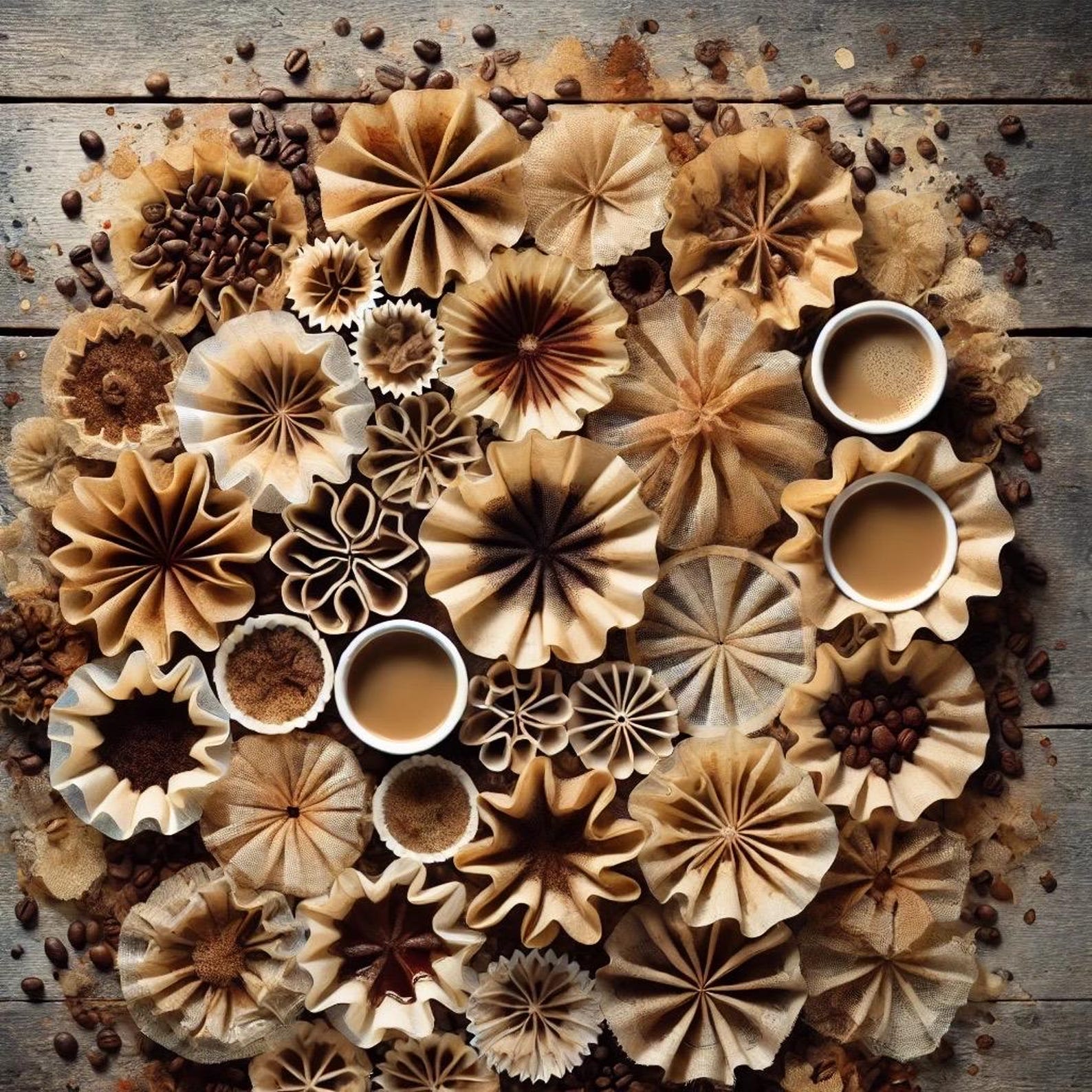 Upcycled Art Download: Unique Coffee Filter Creation - Etsy