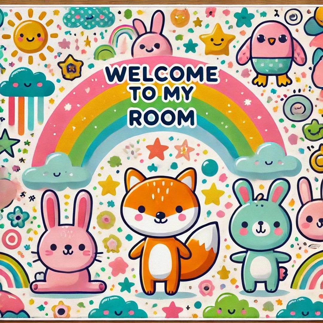 Cute Door Mat Design for the Toy Room - Etsy