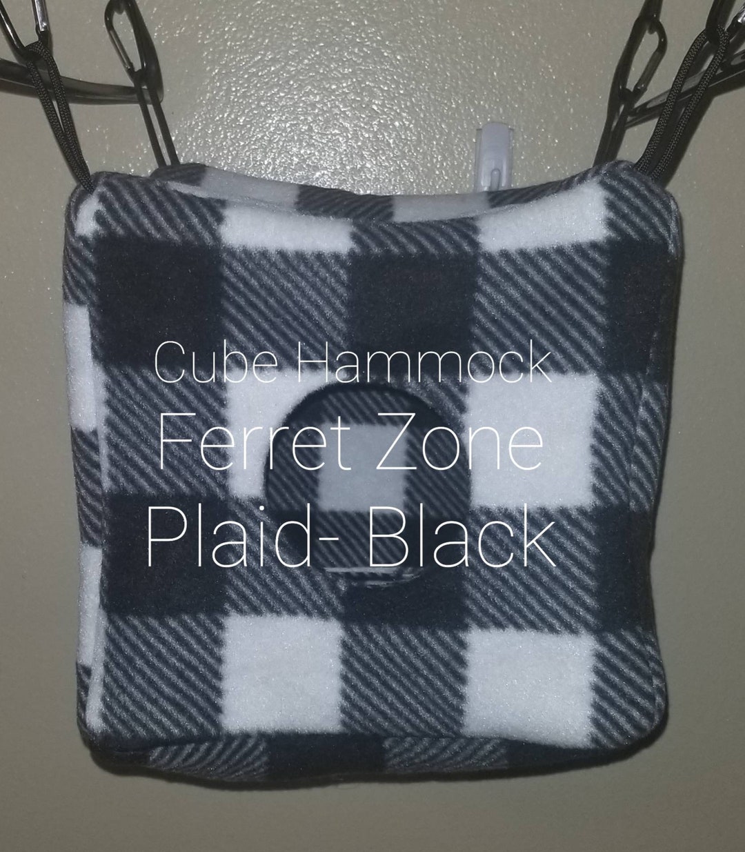 Cube Hammocks Ready to Ship Black Plaid - Etsy