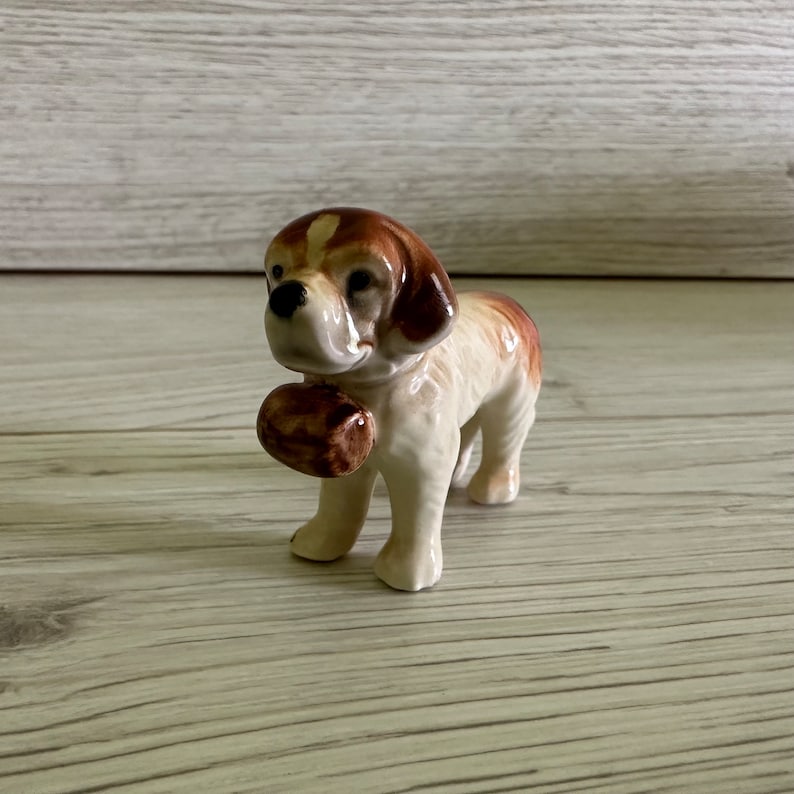 Vintage Goebel Porcelain St. Bernard Miniature Dog Figurine (west ...