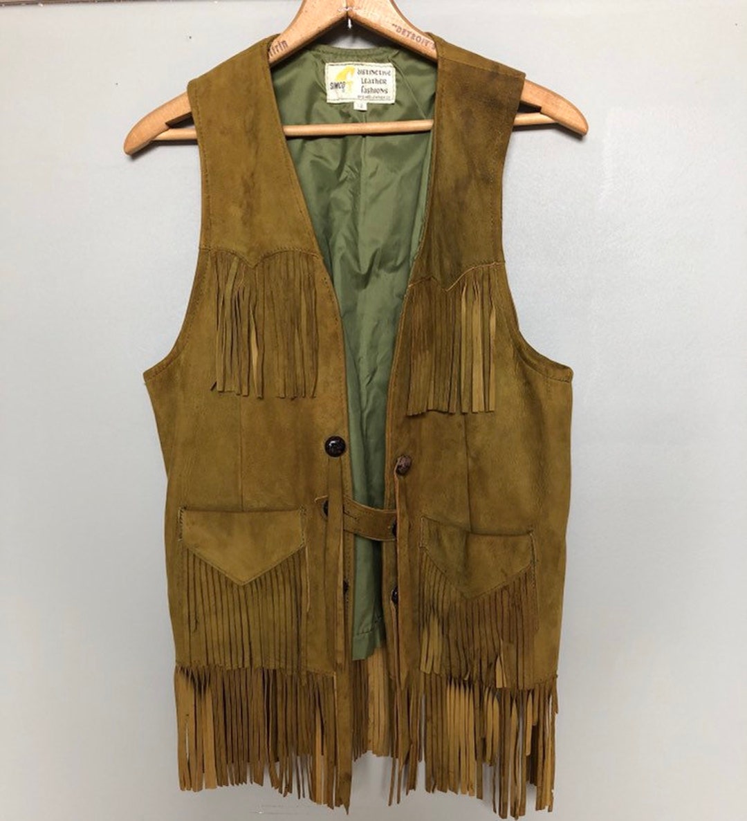 Amazing Vintage Suede Fringe Vest From 70's - Etsy