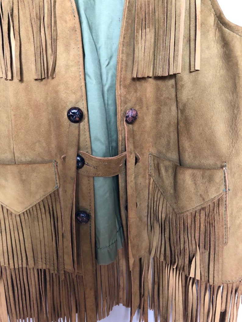 Amazing Vintage Suede Fringe Vest From 70's - Etsy