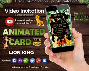 Simba Birthday Invitation - Etsy