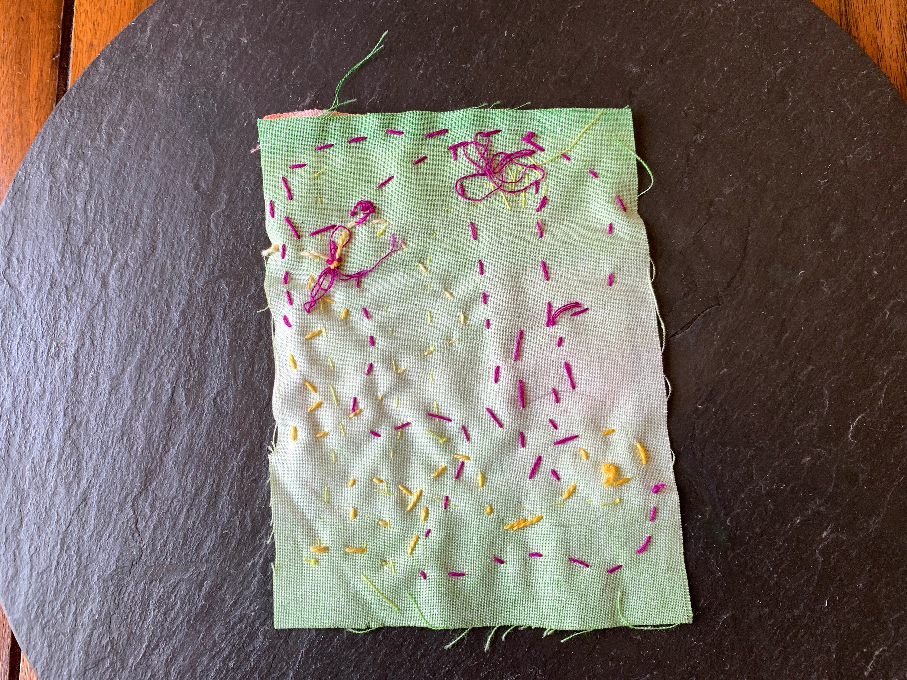 5.5x4.0 Textile Fabric Assemblage Art Gee's Bend Collage Style Scrap ...