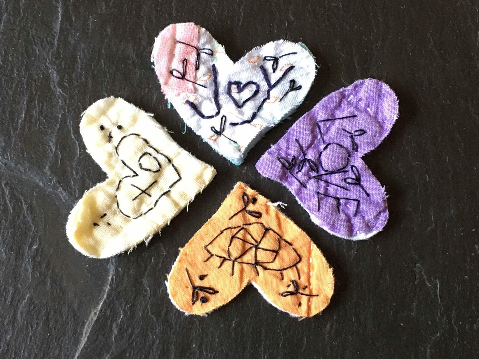 7.5x5 Cutter Quilt Orchid Feedsack Hearts Patch Decor - Etsy