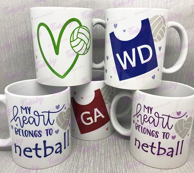Love Netball Mug my Heart Belongs to Netball Bib Position - Etsy