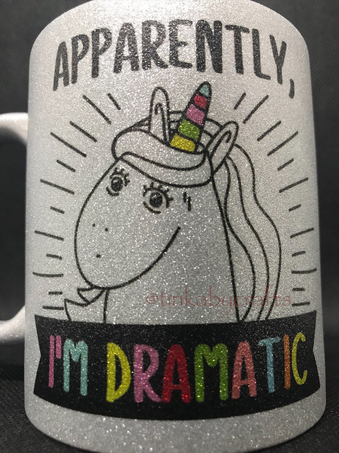 Apparently I'm Dramatic Unicorn Rainbow Saying Mug - Etsy