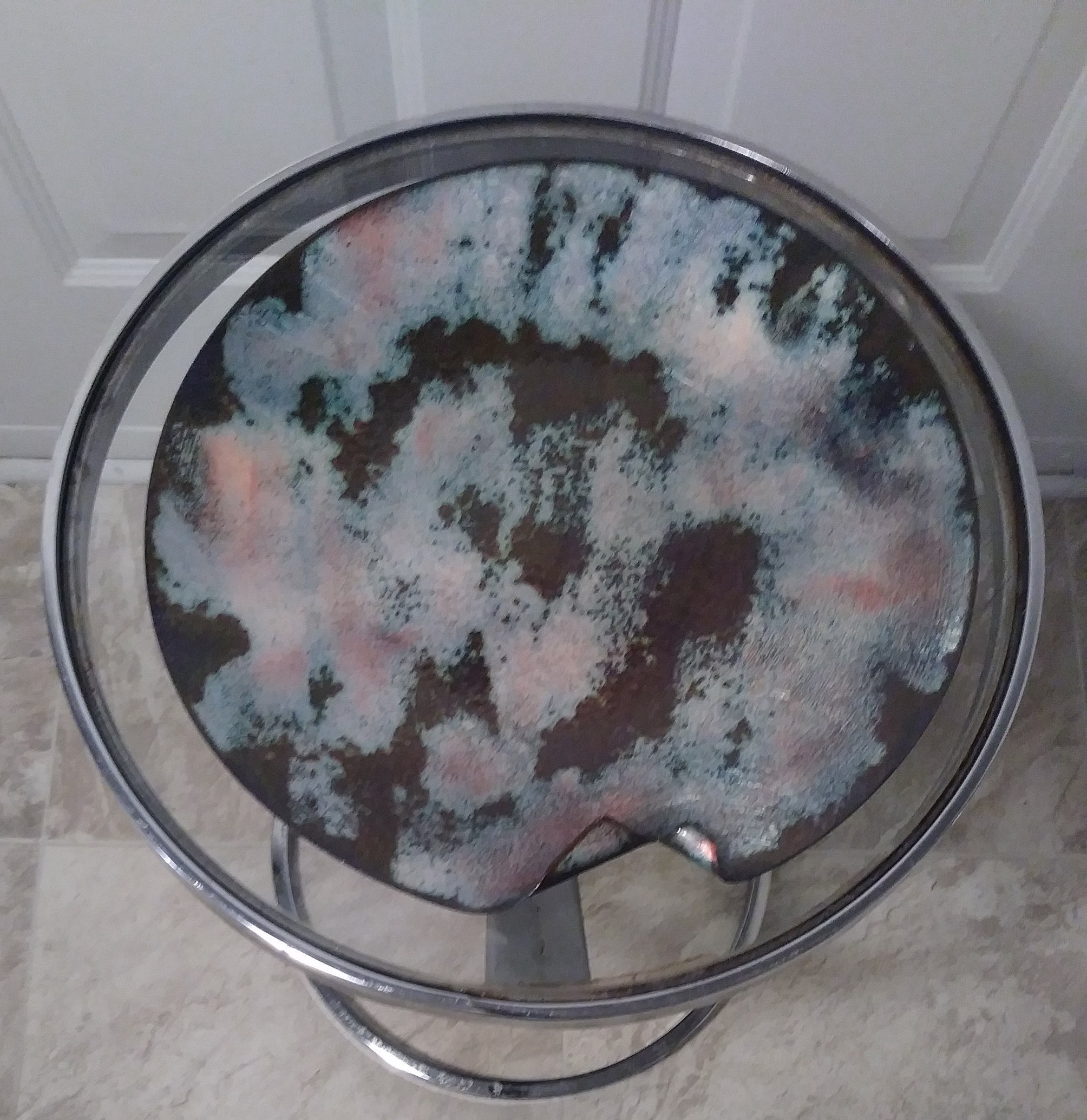 Copper Enamel Serving Platter Made by Artist Barbara Culp. - Etsy