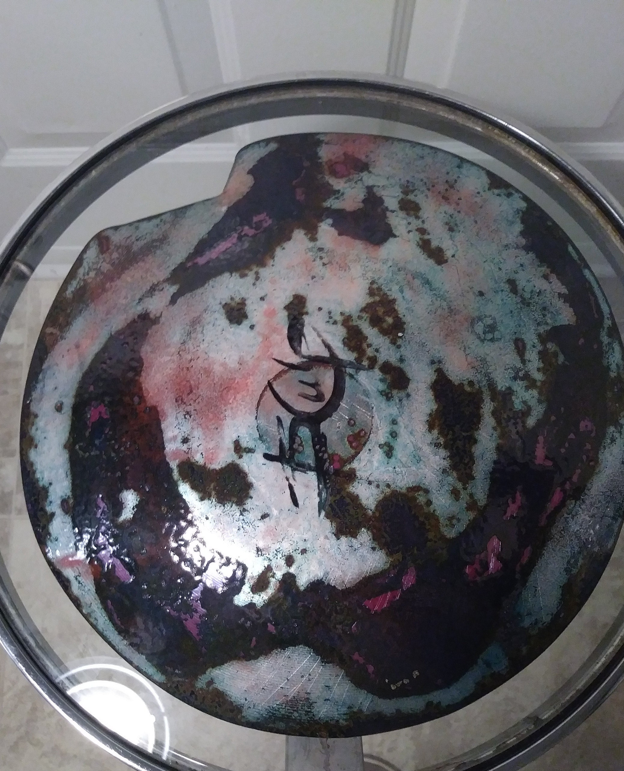 Copper Enamel Serving Platter Made by Artist Barbara Culp. - Etsy