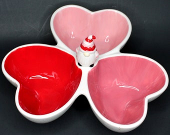 Triple Snack Dish - Etsy