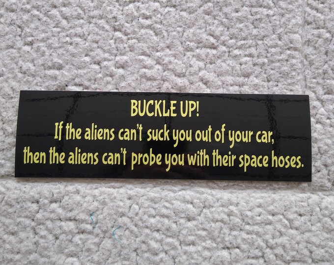 Abducted Bumper Sticker UFO, I Brake for Ufos Sticker, Funny Alien ...