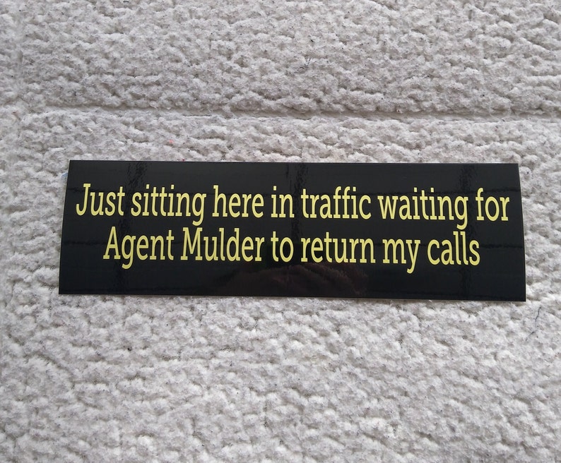 Agent Mulder UFO Aliens Original Bumper Sticker - Etsy