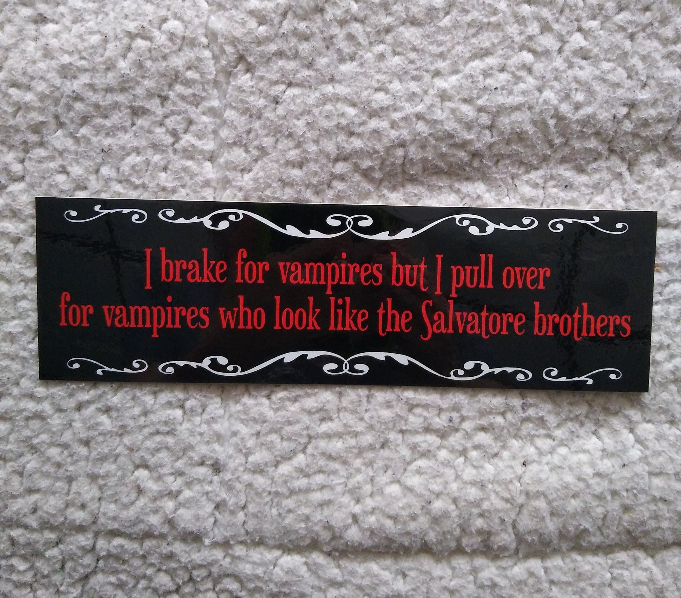 I Brake for Vampires Original Bumper Sticker - Etsy