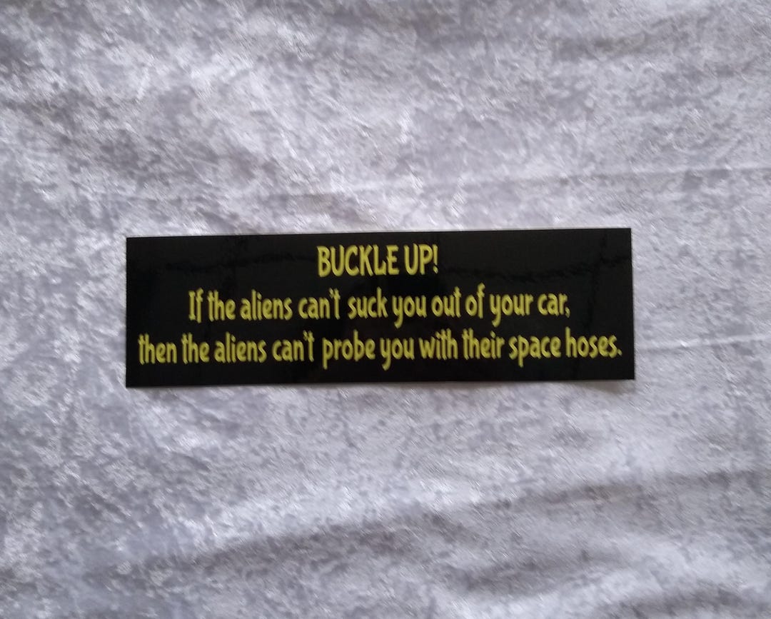 Aliens UFOS Original Bumper Sticker - Etsy