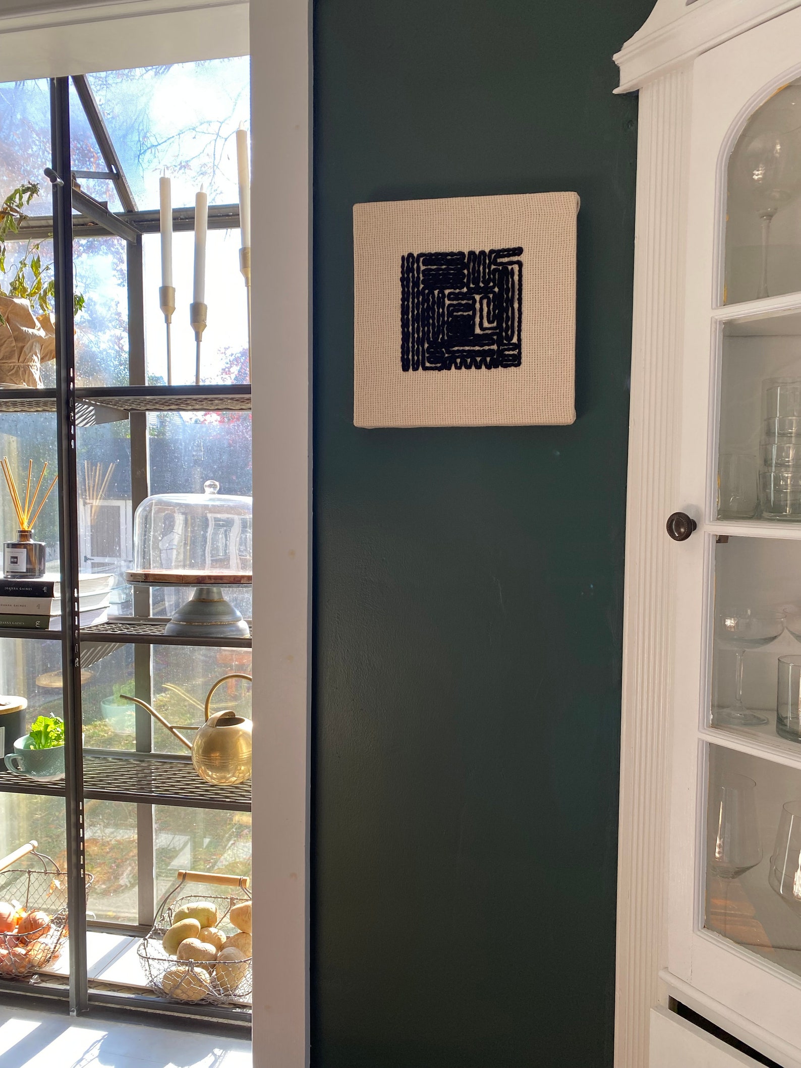 Maze Textile Wall Art/linen Wall Decor/abstract Art/ Minimal Woven Art ...