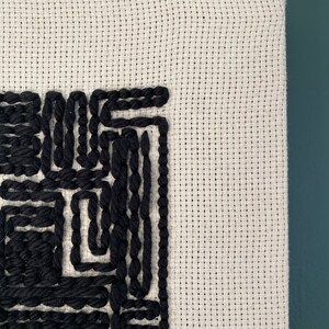 Maze Textile Wall Art/linen Wall Decor/abstract Art/ Minimal Woven Art ...