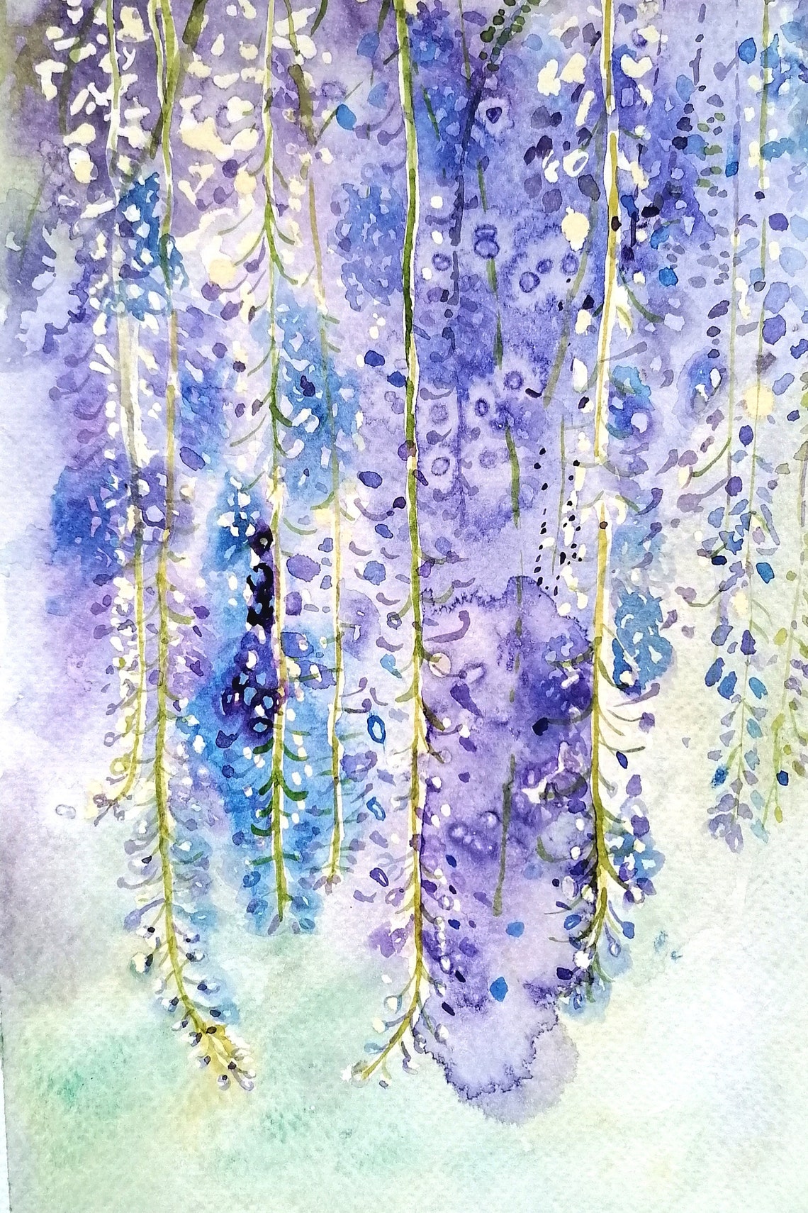 WISTERIA DESCENDING, Flower Original Watercolour Painting by ...