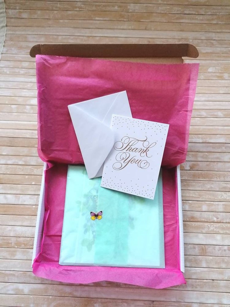 Rose Flower Greeting Card FSC Certified Bright Pink Tinged | Etsy