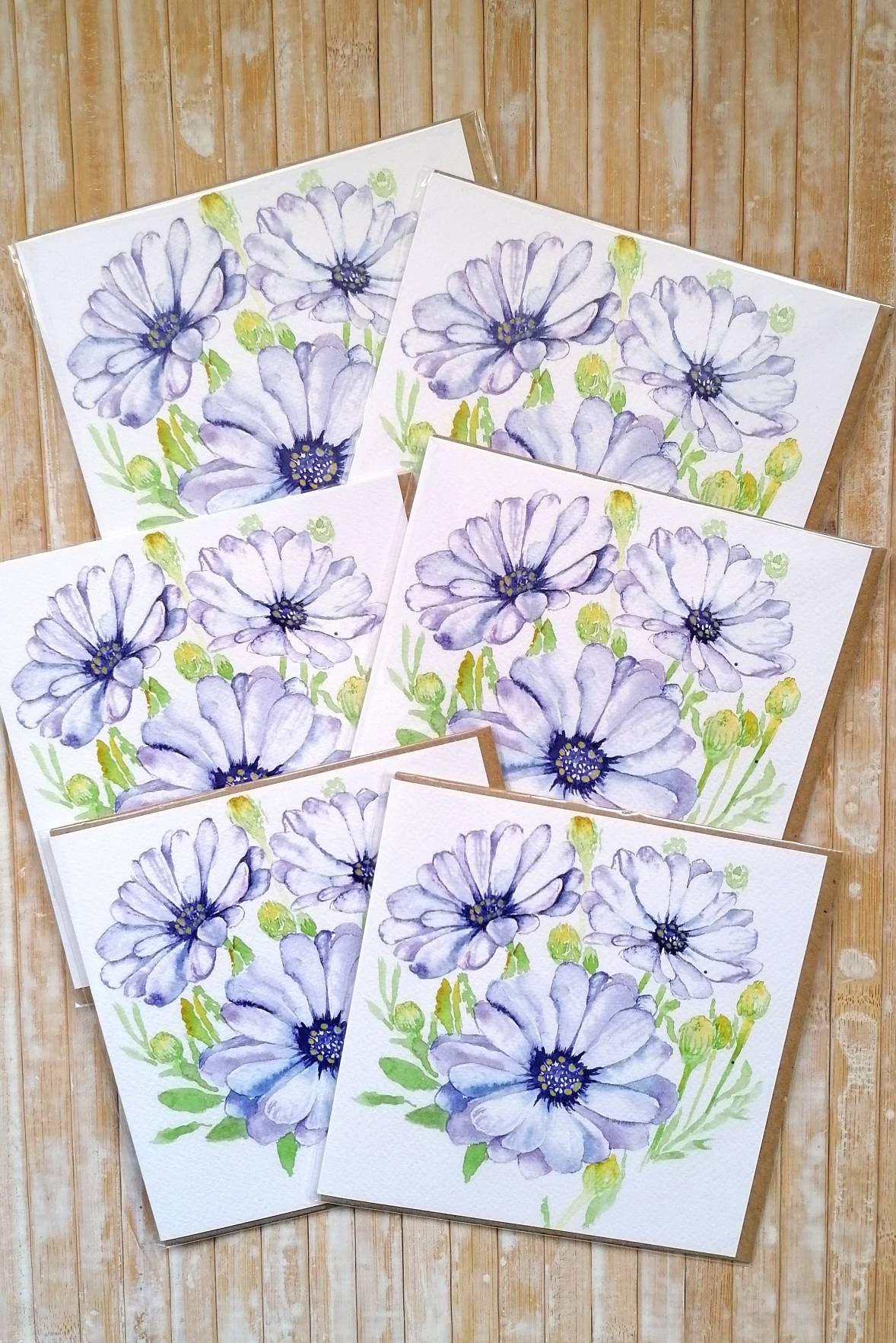 Daisy Flower Greeting Card FSC Certified DAISIES TRIO by - Etsy
