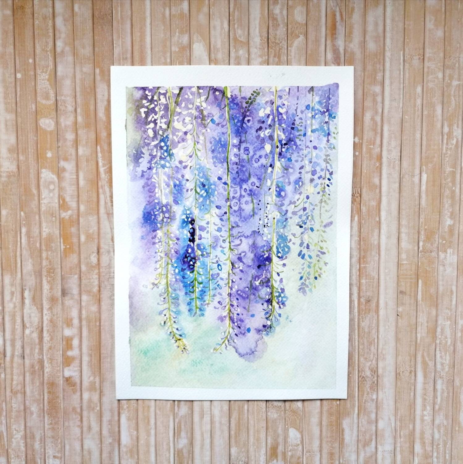 WISTERIA DESCENDING Flower Original Watercolour Painting by - Etsy UK