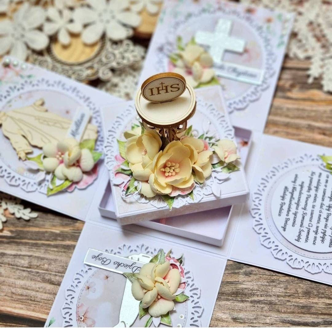Handmade Holy Communion Exploding Box Card: Keepsake Gift - Etsy