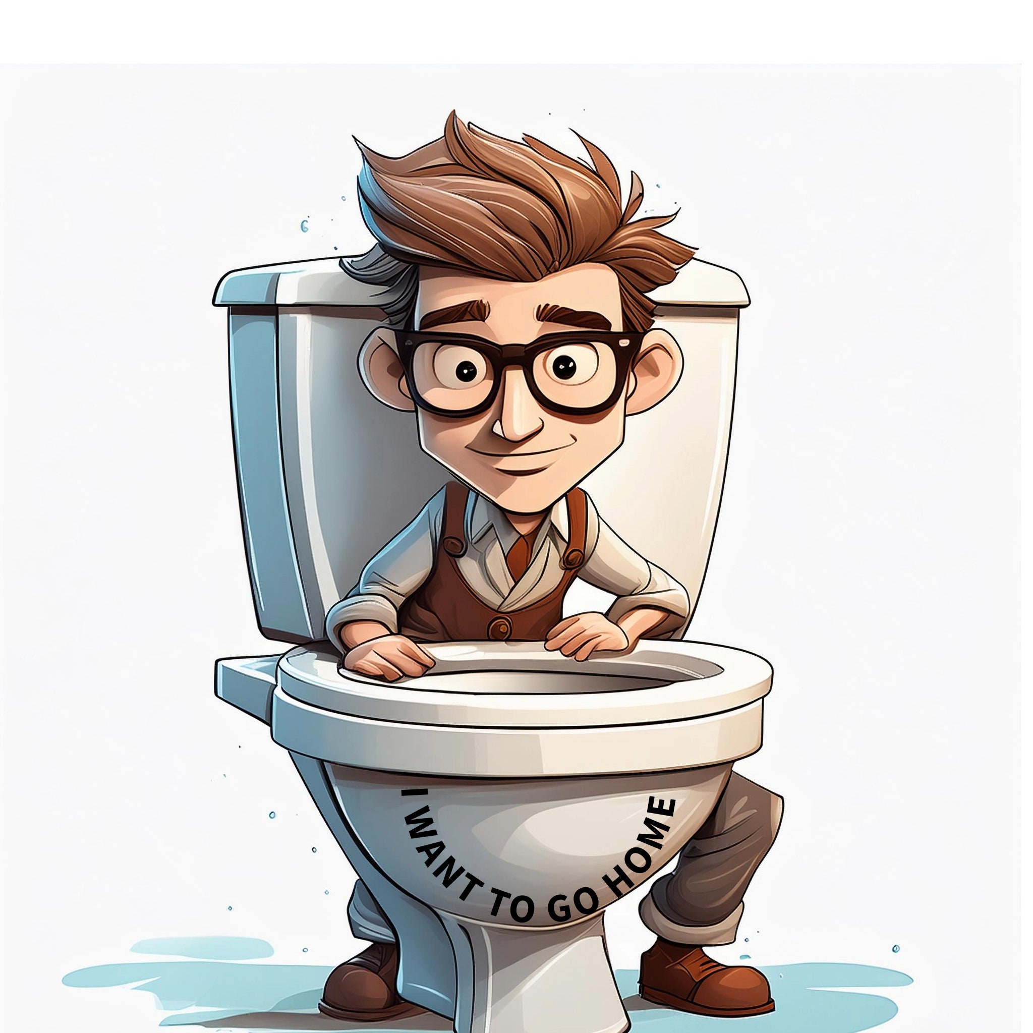 Hilarious Toilet Stickers, Funny Bathroom Decals, High-quality Vinyl, 2 ...