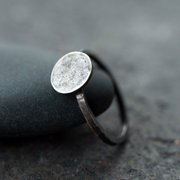 Oxidized Silver Ring - Etsy