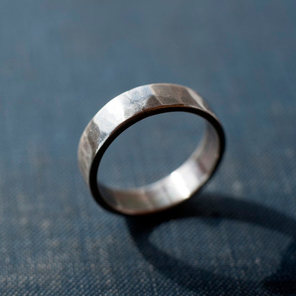 Oxidized Silver Ring - Etsy