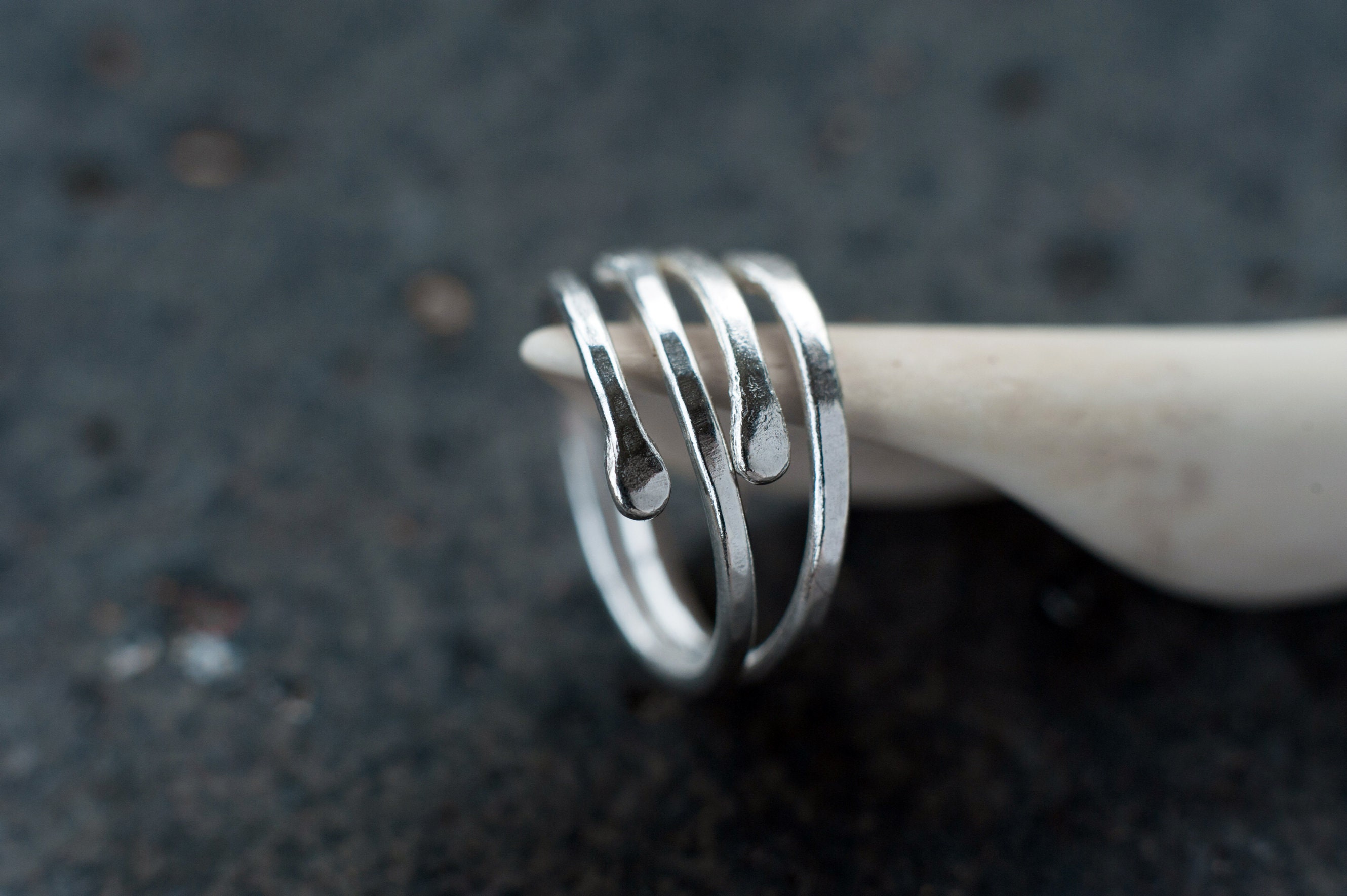 Sterling Silver Adjustable Rings Stackable Rings Handmade | Etsy