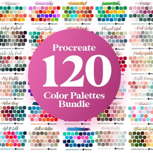 120 Color Palettes for Procreate Bundle - Handpicked Color Swatches for ...