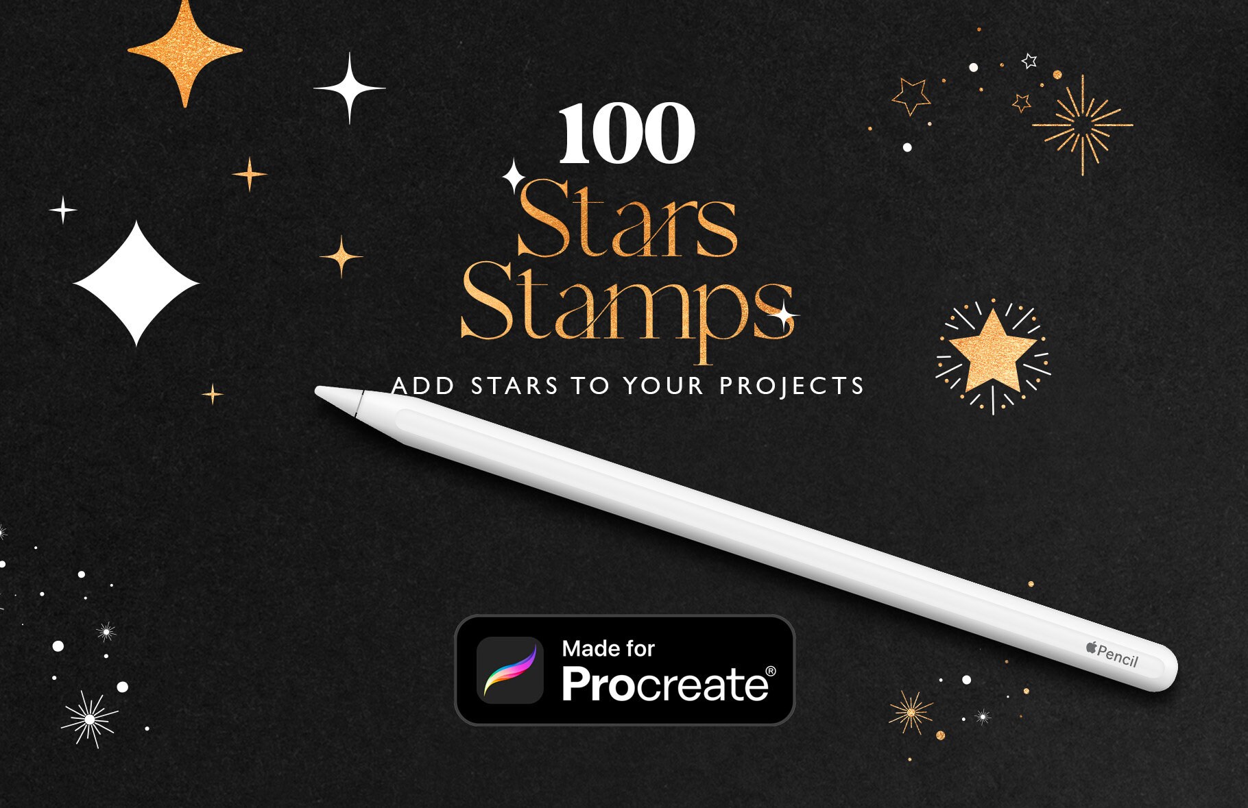 100 Procreate Stars Stamps | Star Brushes | Stars & Moon - Etsy UK