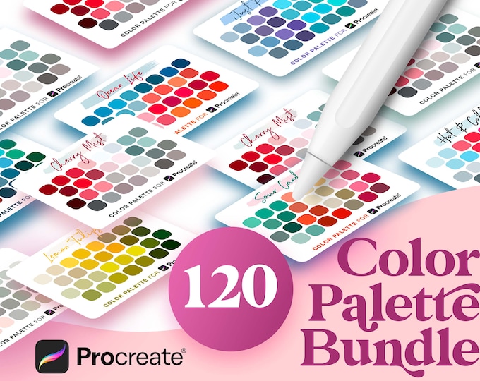 120 Color Palettes for Procreate Bundle Handpicked Color Swatches for ...