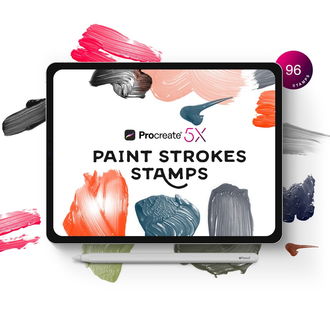 Procreate Paint Strokes Stamps - Etsy