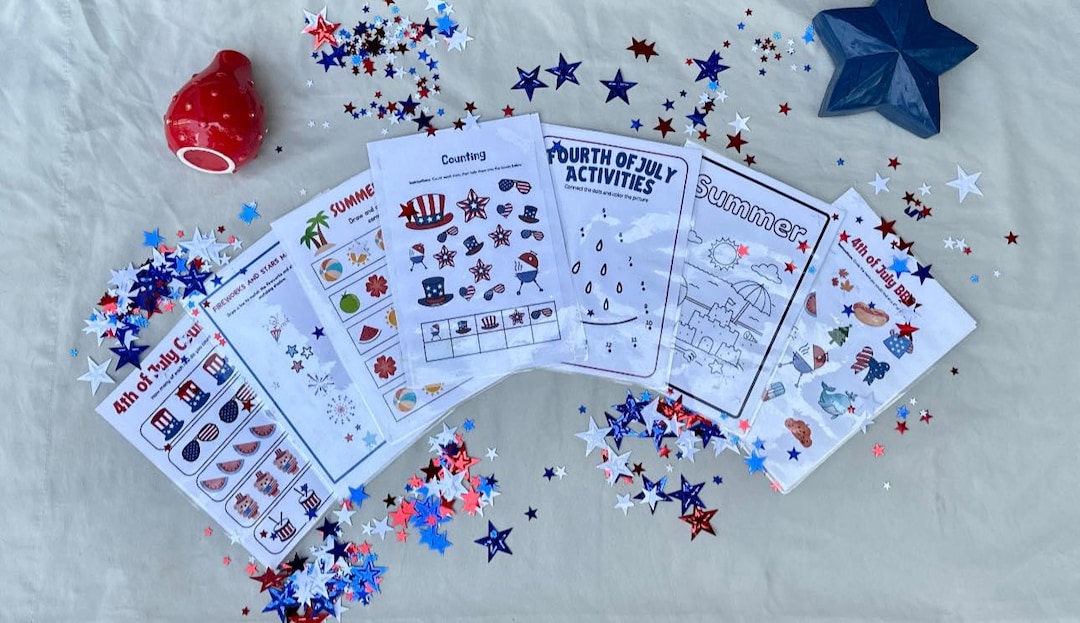 4th of July Toddler Activity Pack – Laminated Reusable Travel Kit ...