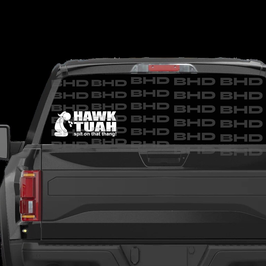 Hawk Tuah Spit on That Thang With a Girl Spitting Decal Vinyl Window ...