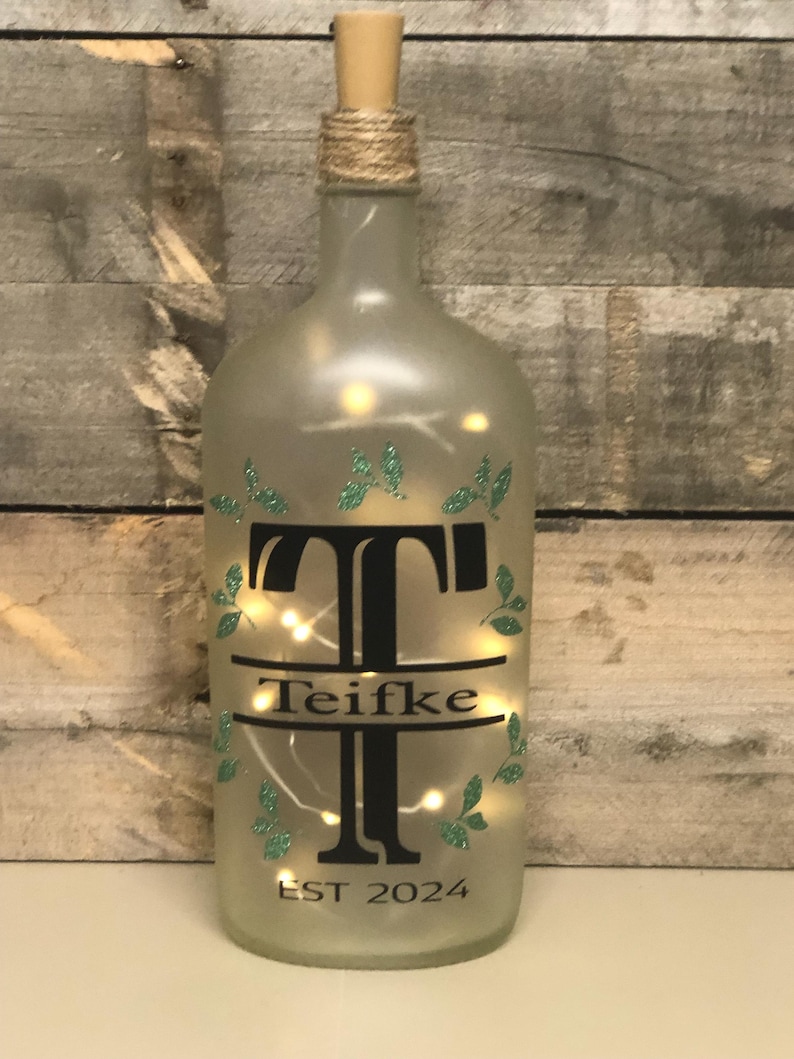 Personalized LED Light Bottle for Wedding Gifts Wedding Mementos Gift ...