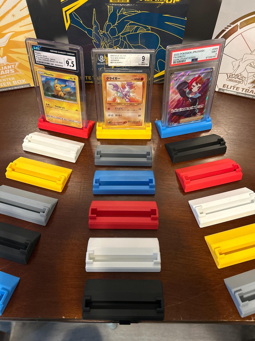 3-pack Graded Card Display Stands - PSA, CGC, & BECKETT Compatible ...